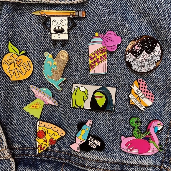boutique | Jewelry | Mystery Bundle Of Pins Assortment Set Enamel ...